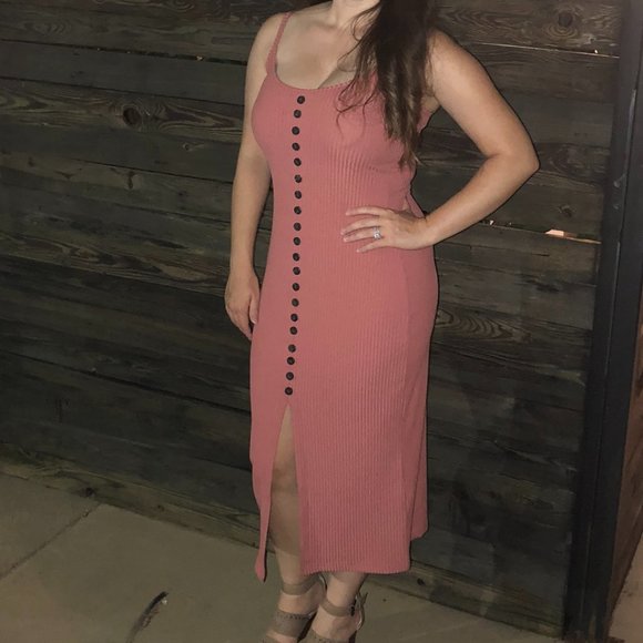Dress Forum | Dresses | Midi Button Detail Bodycon Dress | Poshmark